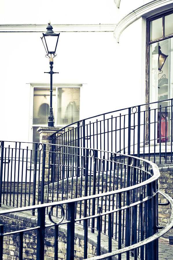 Railings and lamp Photograph by Tom Gowanlock - Pixels