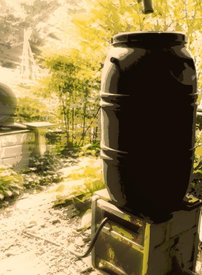Rain Barrel Digital Art by Tg Devore - Fine Art America
