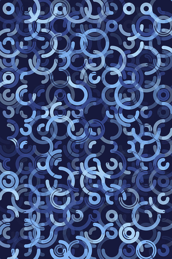 Rain Geometric Circle Segment Pattern Digital Art by Frank Ramspott ...