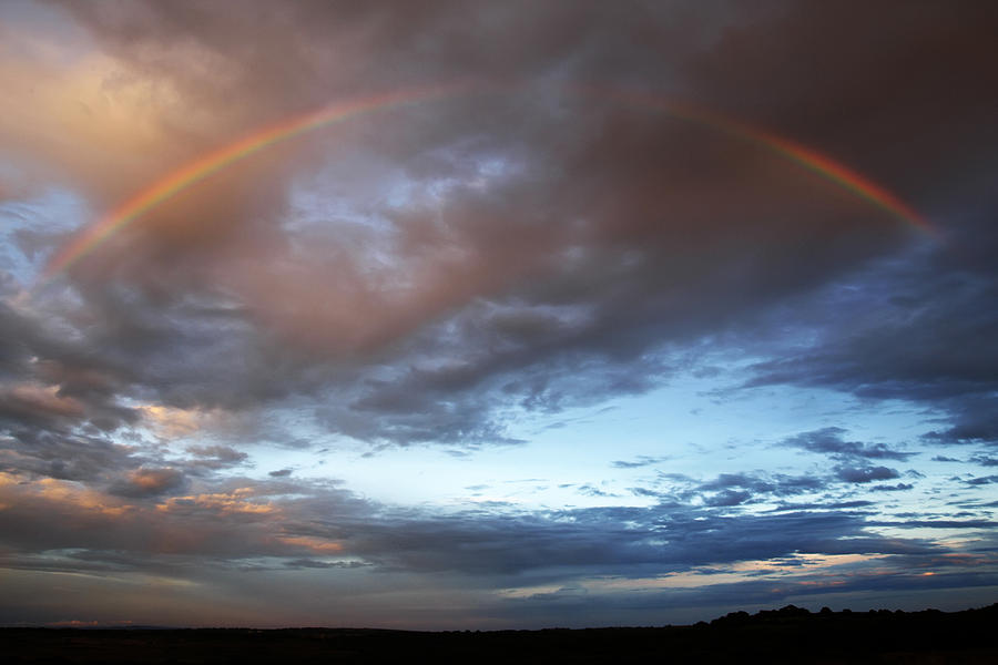 Rainbow at sunset Photograph by Steve Ball - Fine Art America