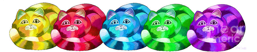 Rainbow of Cats Digital Art by Nick Gustafson - Fine Art America
