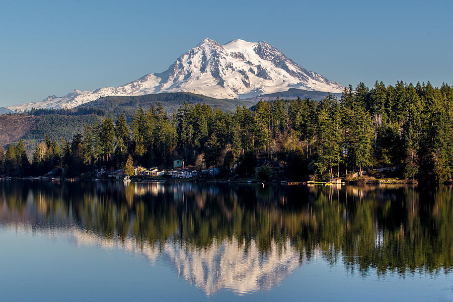 Rainier Reflection Photograph by Mike Centioli - Fine Art America