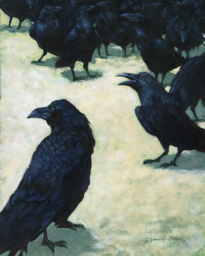 Ravens Painting by David Riley - Fine Art America