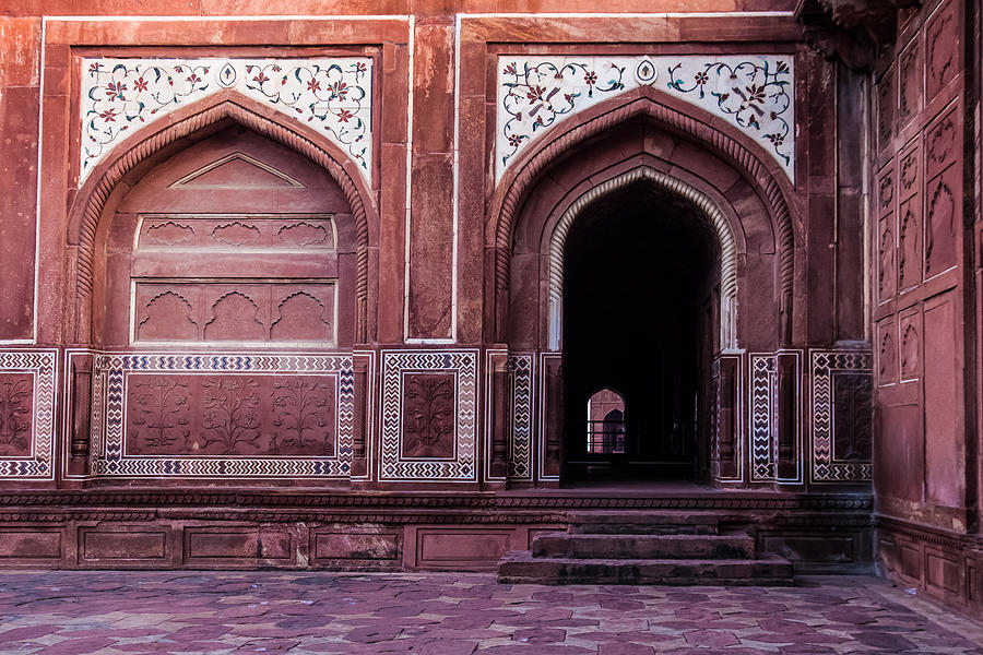 Red Arches and Arched Doorways with Marble Inlay Designs Photograph by ...