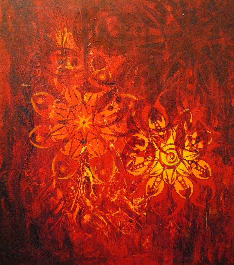 Red Designs Painting by Jessica Jackson - Fine Art America