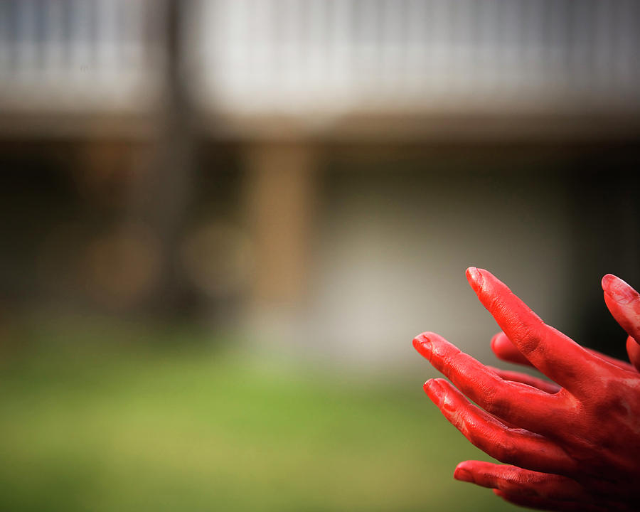Red Hands Photograph by Ron Koeberer - Pixels