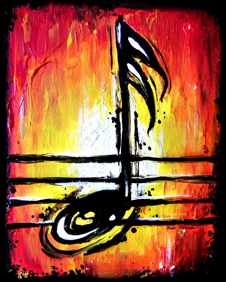 Red Note Painting by Nada Meeks - Fine Art America