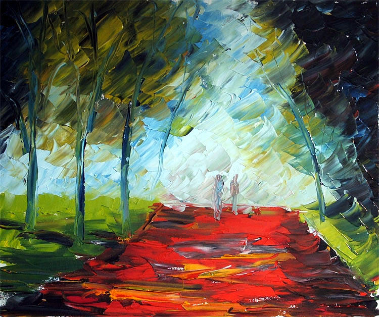 Red path Painting by Michel Campeau - Fine Art America
