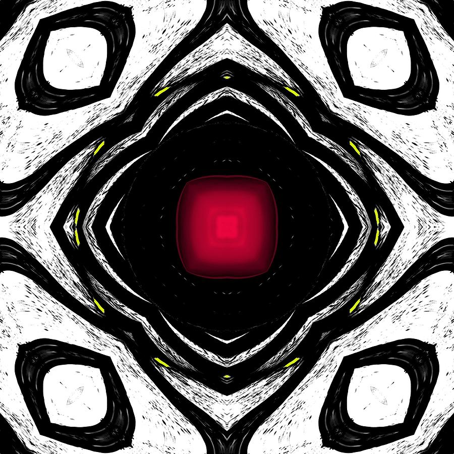 Red Square Ruby Digital Art by Marcela Bennett - Fine Art America