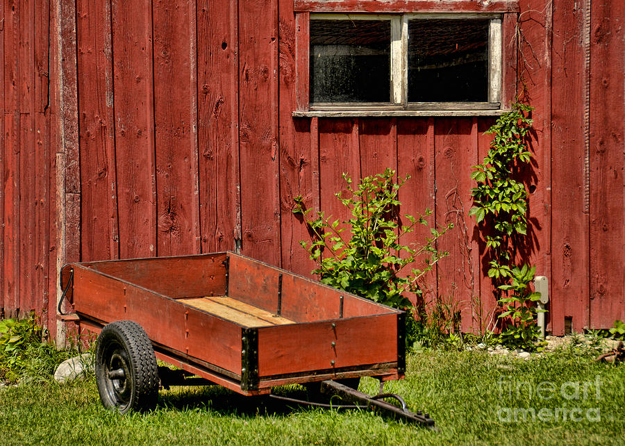 Red Wagon Photograph by Gerda Grice - Fine Art America