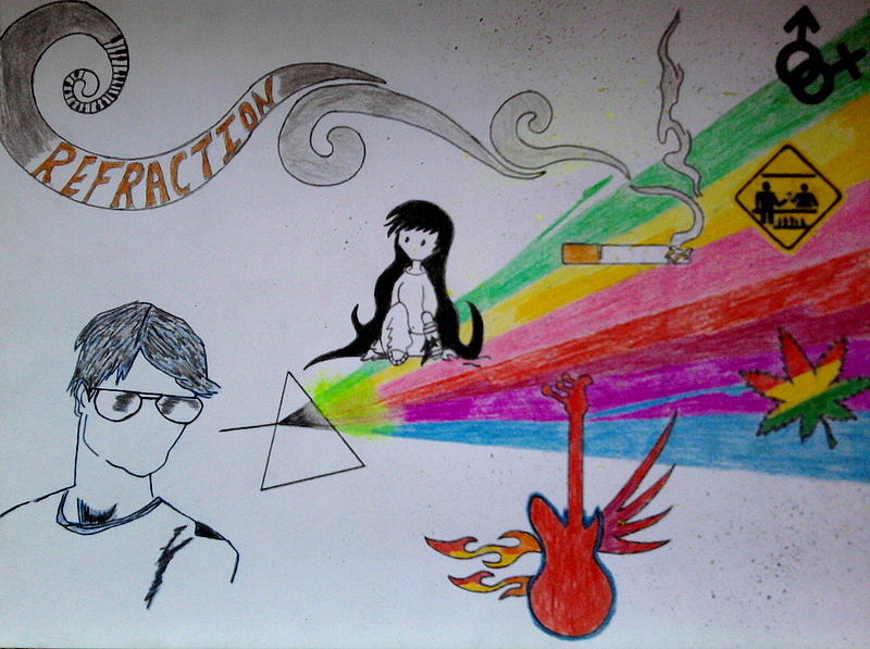 Refraction Drawing by Pranjal Dhasmana