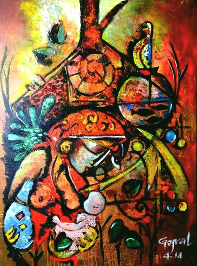 Relationship _3 Painting by Indrranil GOPAL Sen - Fine Art America