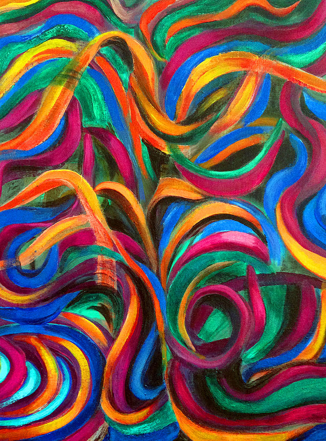 Ribbons Painting by Deb Wolf - Fine Art America