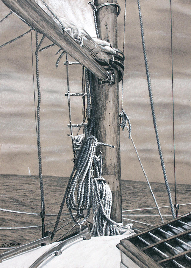 Rigging Drawing by Todd Bachta - Pixels