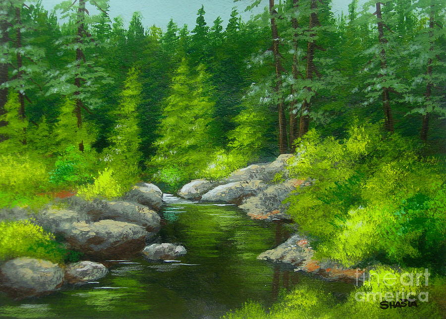River Bend Painting by Shasta Eone - Fine Art America