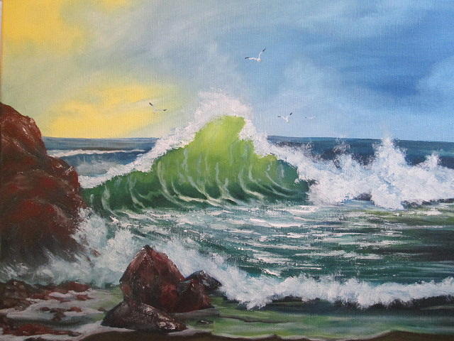 Roaring Wave Painting by Leonel Vicente - Fine Art America