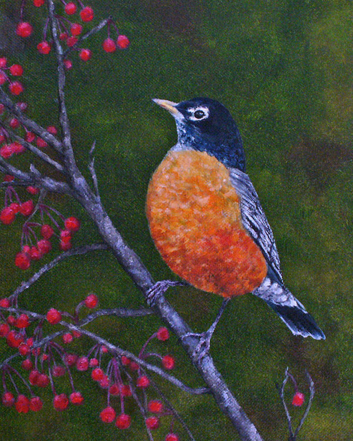 Robin Painting by Laura Savi - Fine Art America