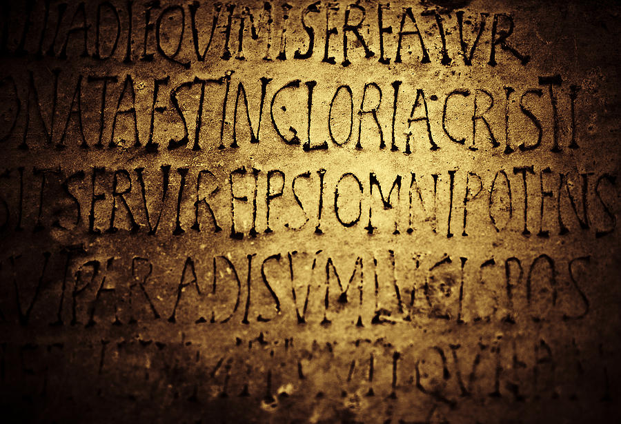 Roman Script Characters Photograph by Roberto Adrian