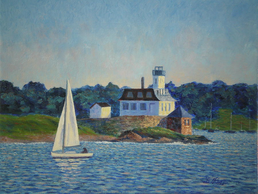 Rose Island Light Painting by Lee Riggs - Fine Art America