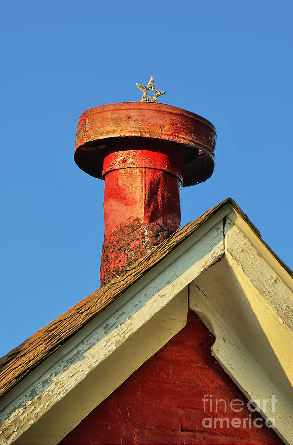 Rustic red chimney. Photograph by John Greim - Fine Art America