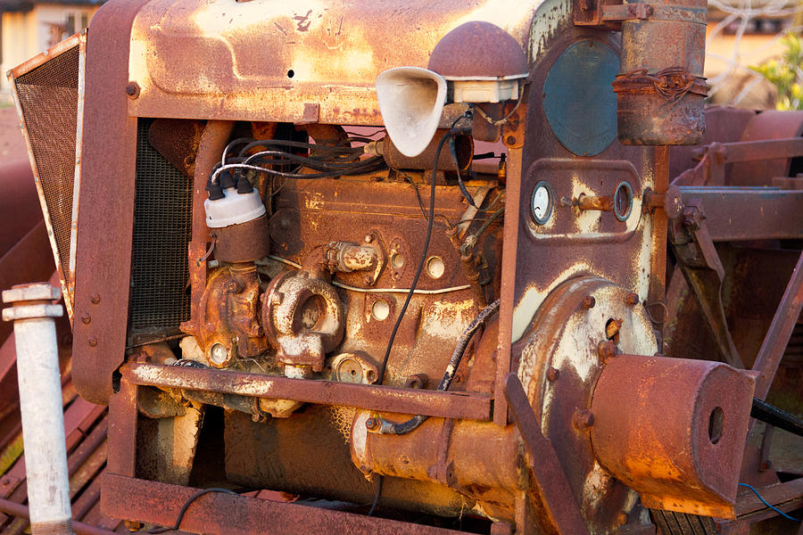 Rusty Engine Photograph by Bernard Barcos - Fine Art America