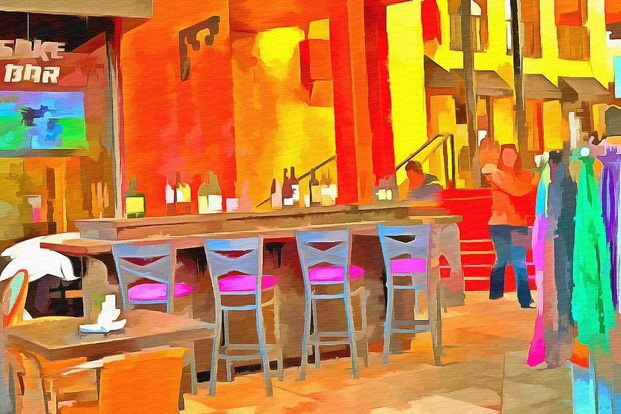 Sab Cafe and Sake Bar Painting by L Wright - Fine Art America