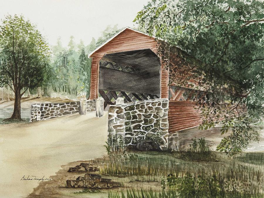 Sachs Covered Bridge 1852 Painting by Barbara Murphy - Fine Art America