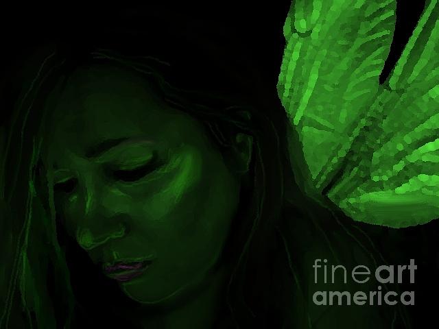 Sad Pixie Painting by Maria Elena Gonzalez - Fine Art America