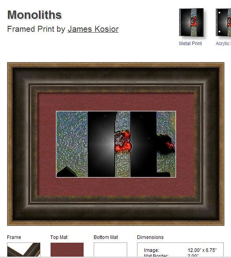 SAMPLE EXAMPLE Monoliths Digital Art by James Kosior - Fine Art America