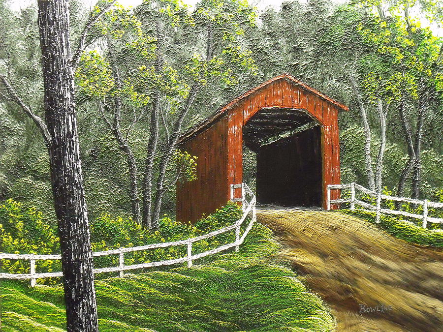 Sandy Creek Covered Bridge Painting by Don Bowling - Fine Art America