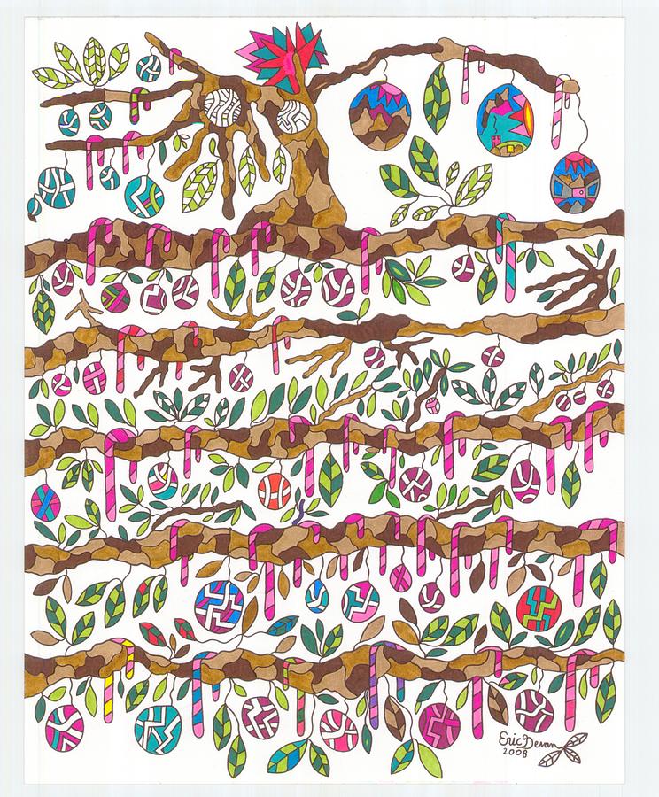 Santa's tree Painting by Eric Devan - Fine Art America