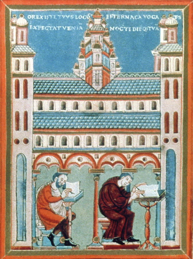Scriptorium, C1040 Painting by Granger - Fine Art America