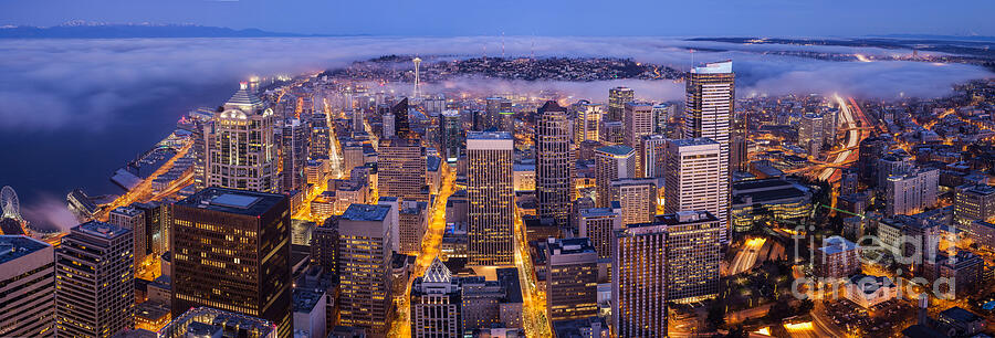Seattle Dawn Panorama Photograph by Mike Reid | Fine Art America