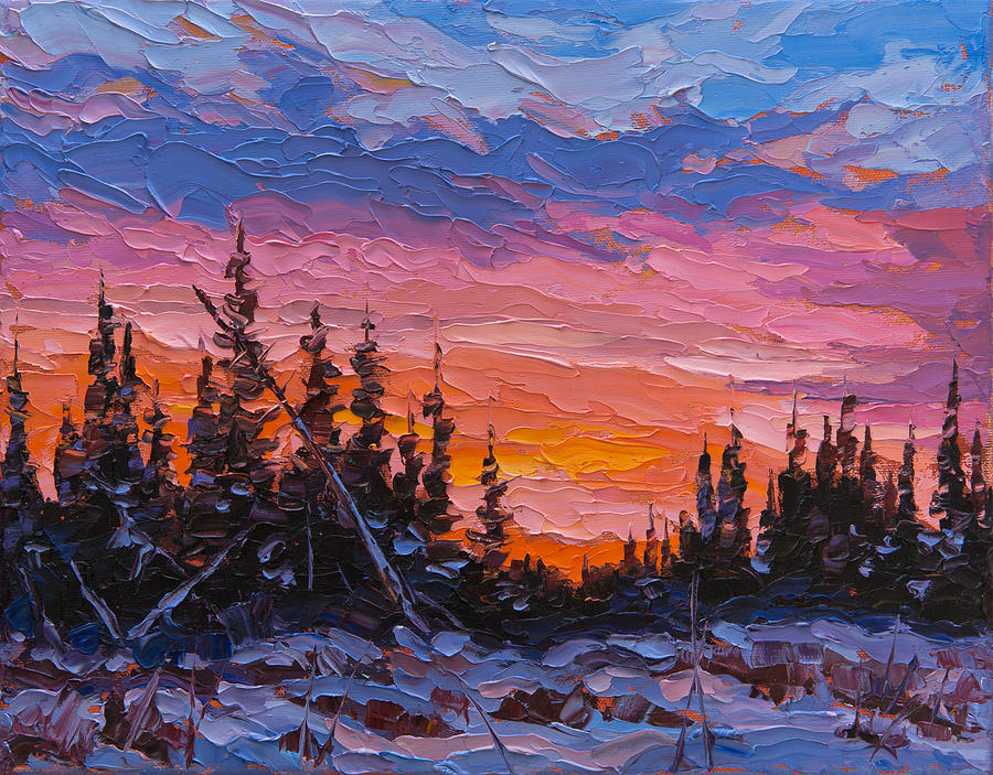 Setting sun Painting by Rob MacArthur - Pixels