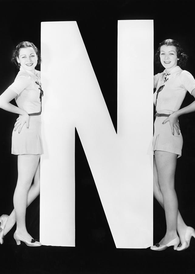Sexy Letter N Greeting Card Photograph By Everett