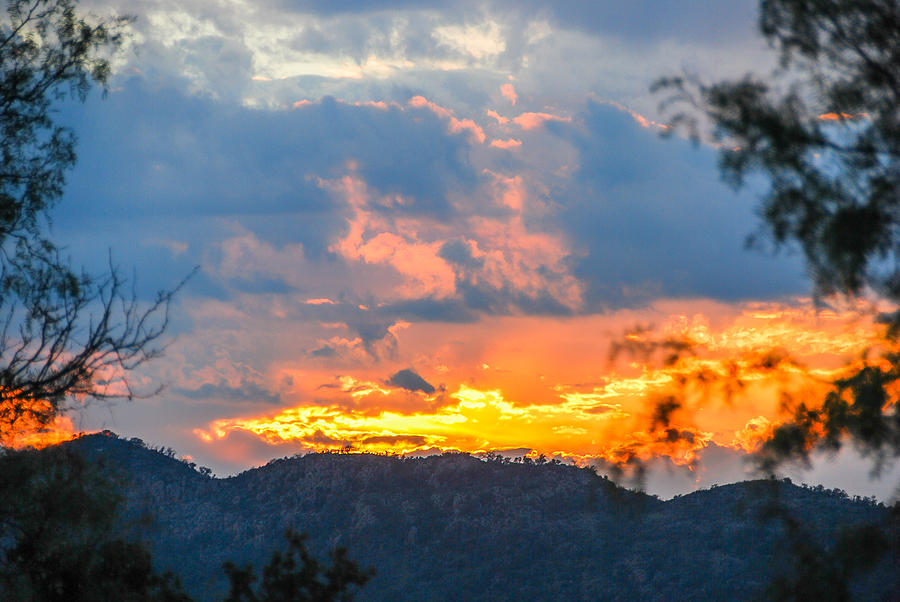 Sharp Mountain Sunset Photograph by Wally Taylor - Fine Art America