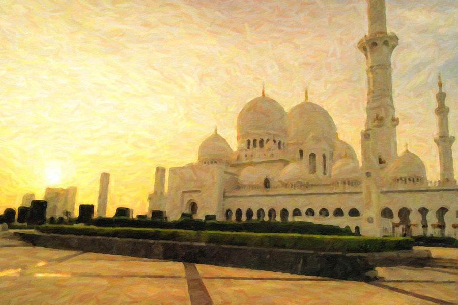 Sheikh Zayed Mosque Digital Art by Kamran Aslam - Fine Art America