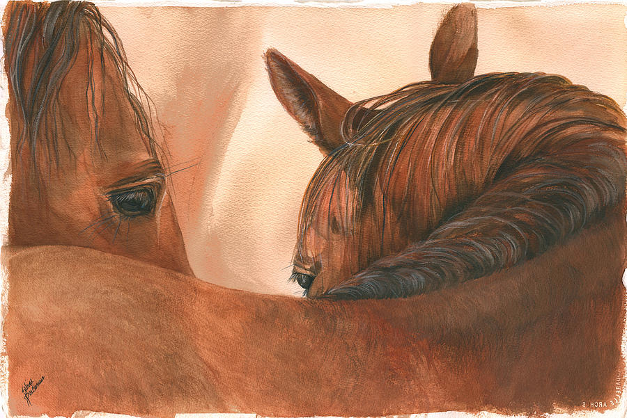 Sienna Pair Painting by Sabine Baeckmann - Fine Art America