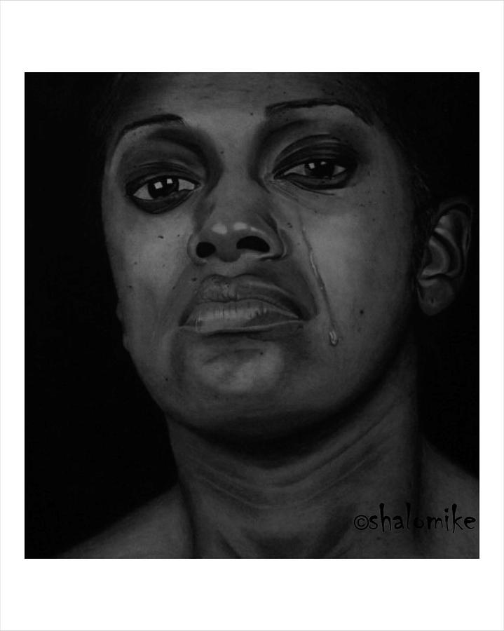 Silent Tears Drawing by Barnabas Adeleke | Fine Art America