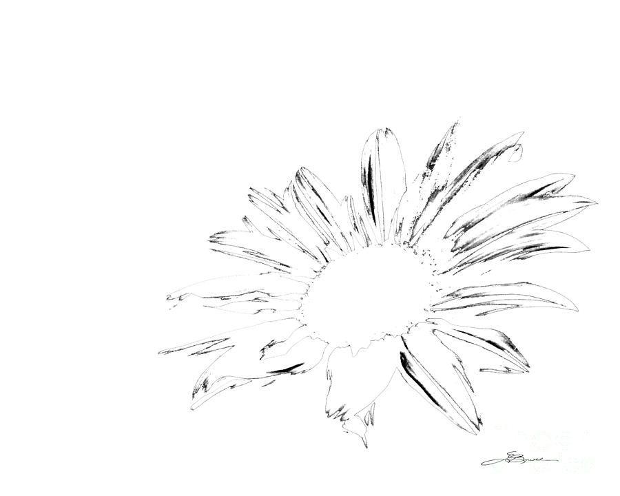 Simple Flower Mixed Media by E Lisa Bower