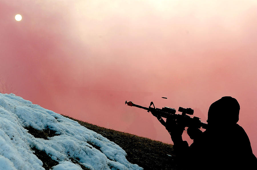 Simulated Ground Attack, Osan Air Base Photograph by Science Source ...