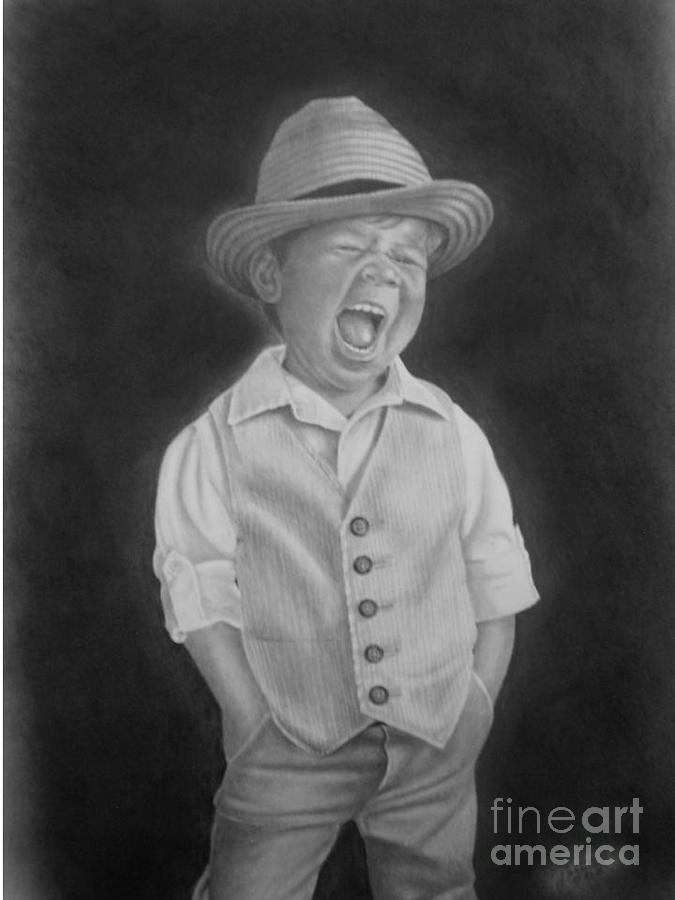 Singing Lad Drawing by Clarence Pointer - Fine Art America