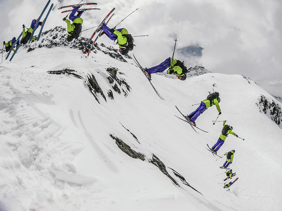Skier Doing A Massive Backflip Photograph by Thomas Bekker - Pixels