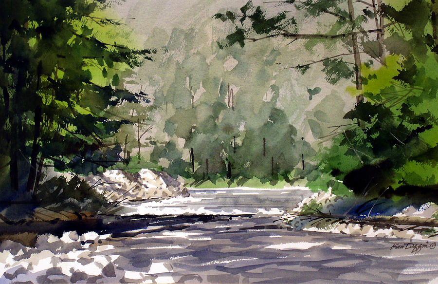 Skykomish River Painting by Ken Duffin