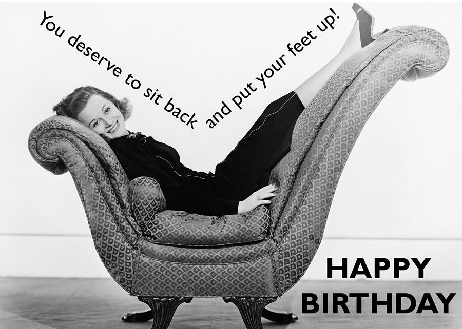 Slacker Birthday Greeting Card Photograph by Communique Cards | Pixels