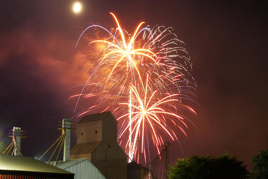 Small Town Fireworks Photograph by Madeline Dawson - Fine Art America