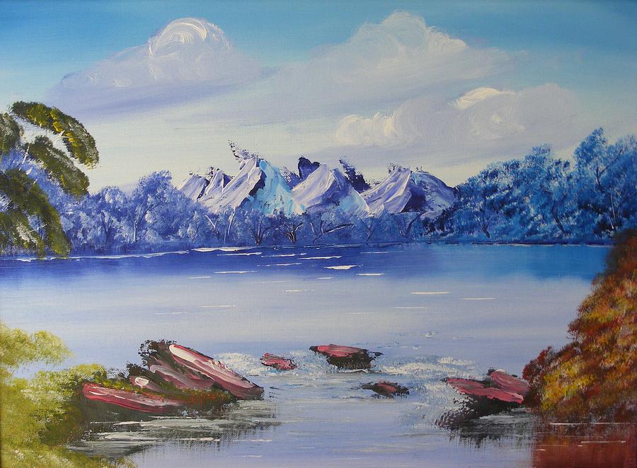 Snow capped mountains Painting by Samantha Pieterse - Fine Art America