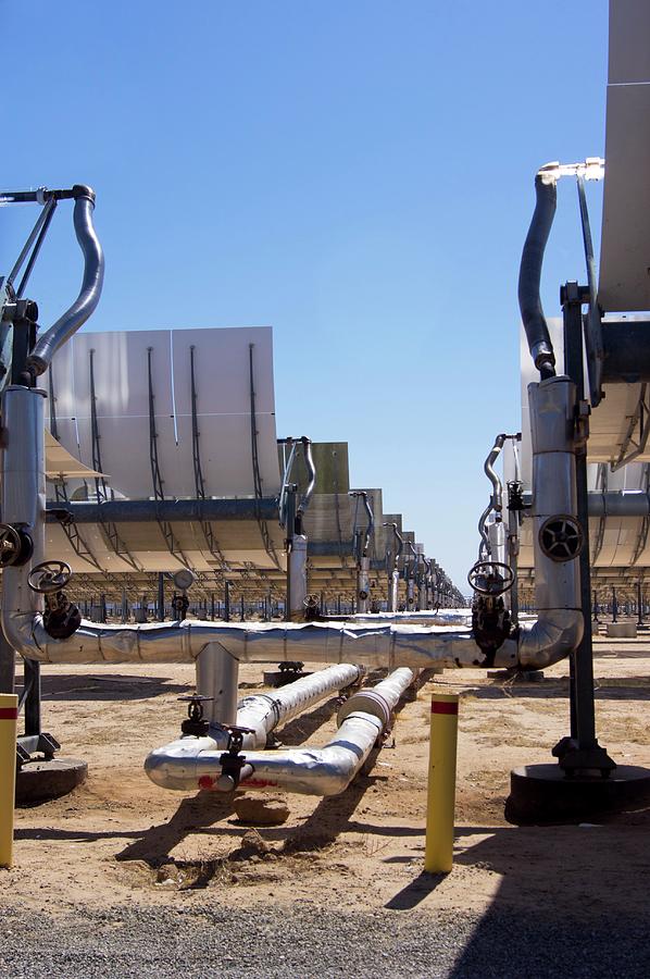 Solar Concentrators. by Science Photo Library
