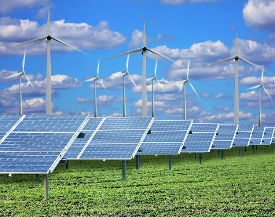 Solar Panels On A Solar Farm Photograph By Victor De Schwanberg Fine