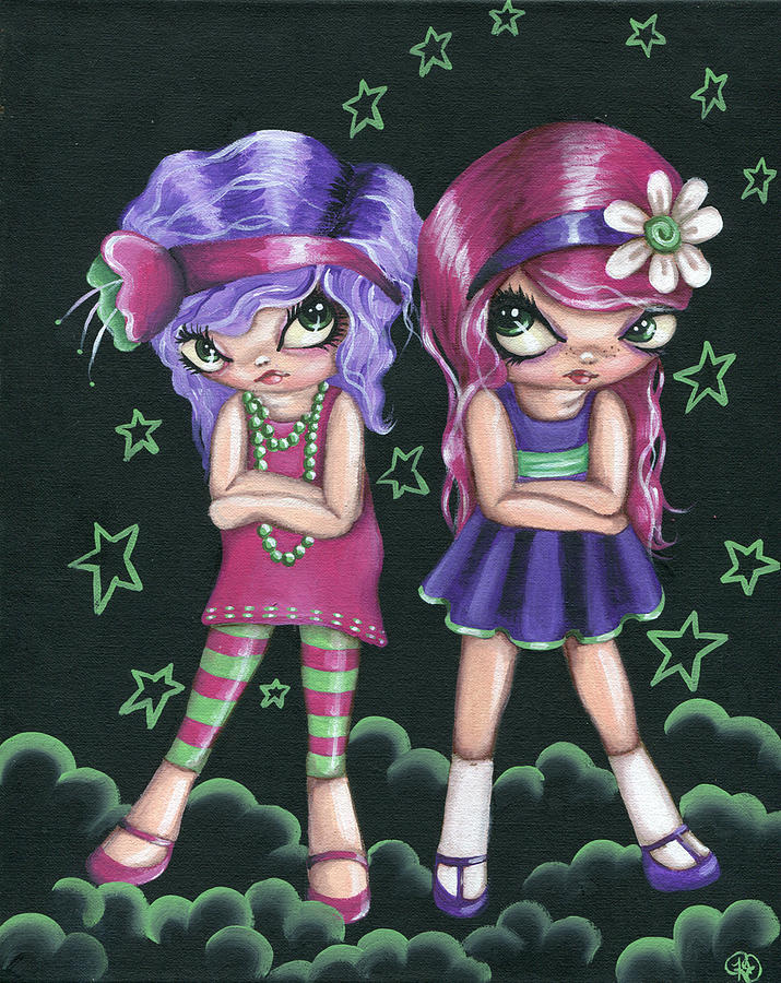 Space Between Friends Painting by Robin Sample - Fine Art America